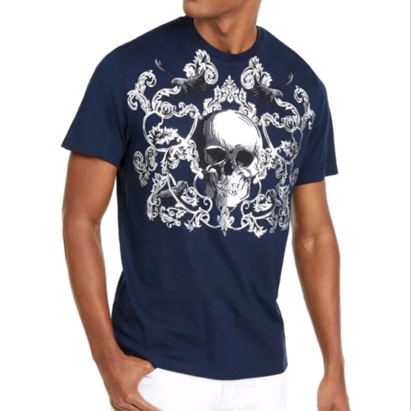 INC International Concepts | Shirts | Inc Skull Scroll Design Shirt ...